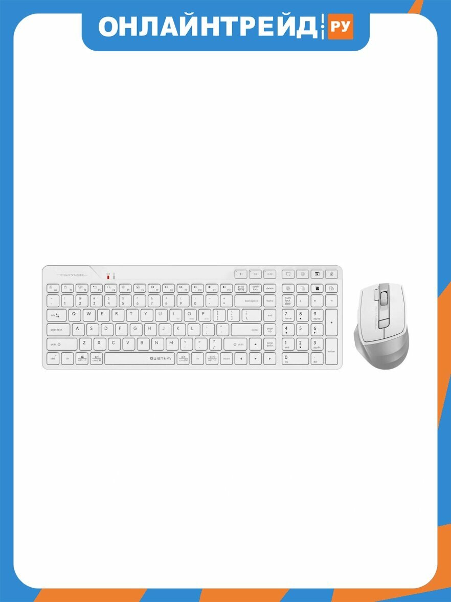 Клавиатура и мышь A4TECH Fstyler FB2800C Air2 беспроводные белый/серый