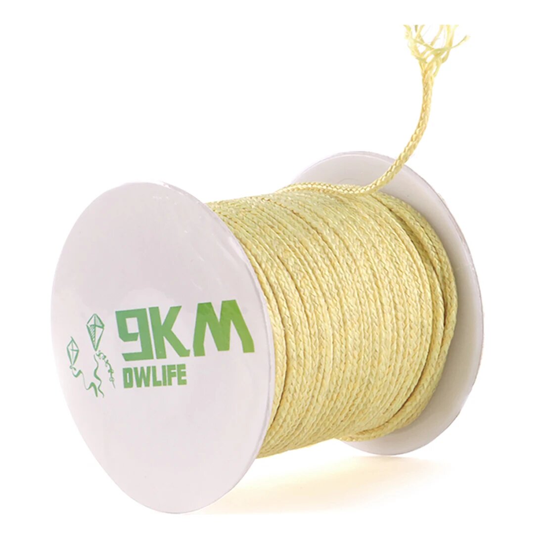 9KM Кевларовая леска для рыбалки жёлтая 50-200 футов Желтый, 400lb-30m 100ft1.6mm