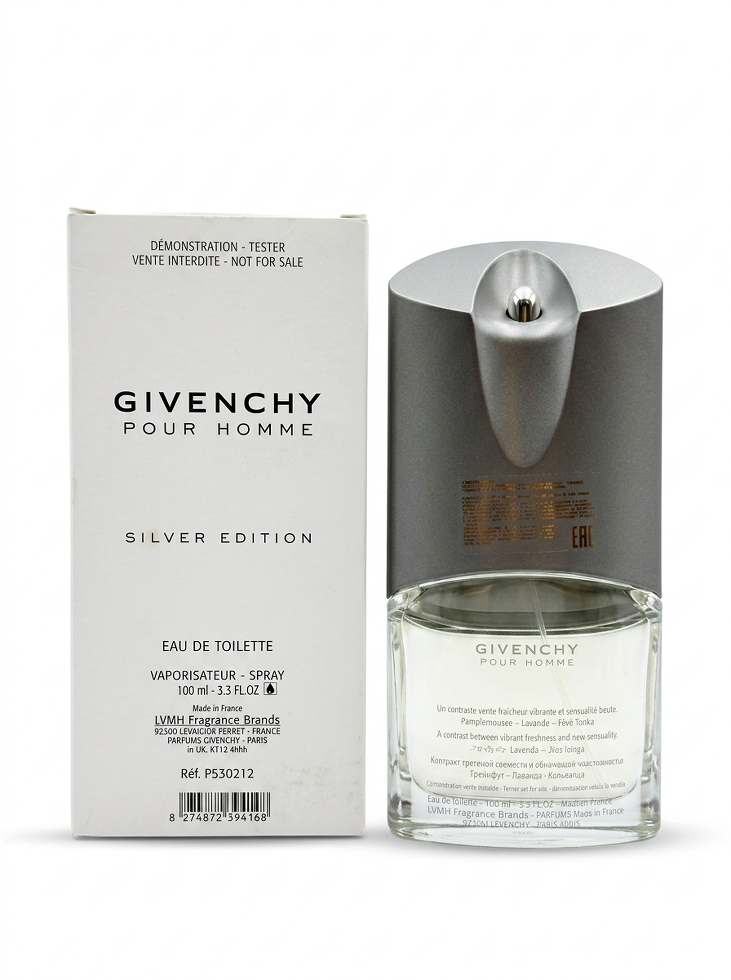 GIVENCHY Туалетная вода Pour Homme Silver Edition Eau de Toilette, 100 мл (без слюды в белой коробке)