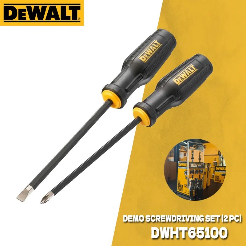 DEWALT DWHT65100 Набор отверток 2 шт. MAX FIT Магнитный наконечник Биматериальная рукоять