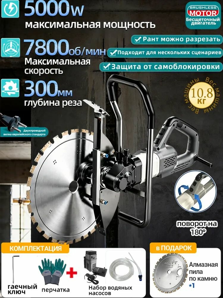 Мощная машина для нарезания канавок, не требующая регулировки предназначенная для резки и обработки бетонных стен.