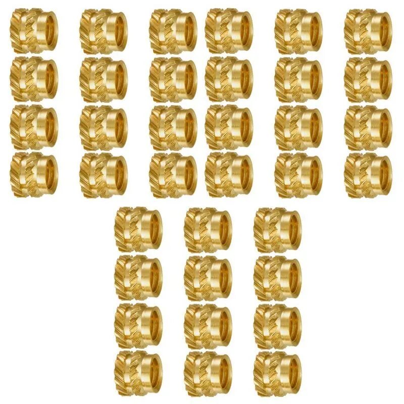 300 шт. латунных гаек с накаткой и термоусадкой, с резьбой M3, M3x5x4, для 3D-принтера 2.4 и т. д.