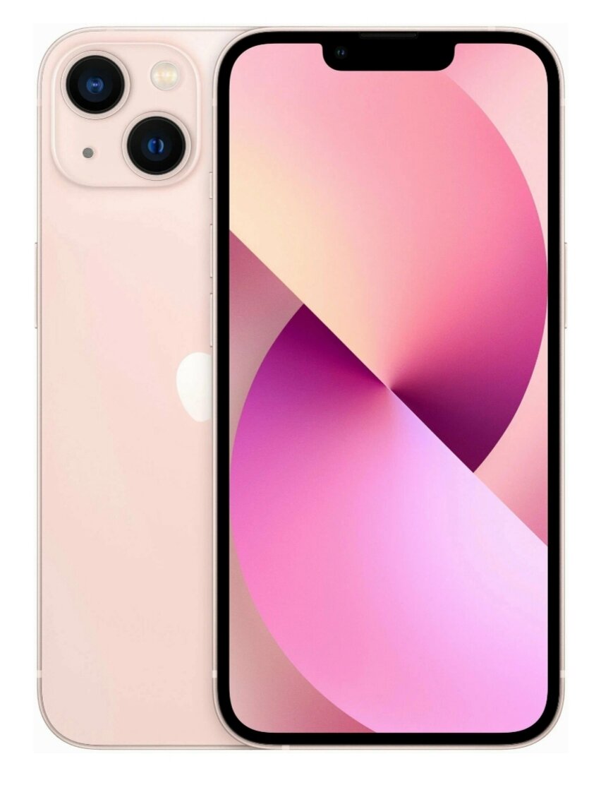 Смартфон Apple iPhone 13 256 ГБ, 2 SIM, розовый, ОригиналОфициально авторизовано.