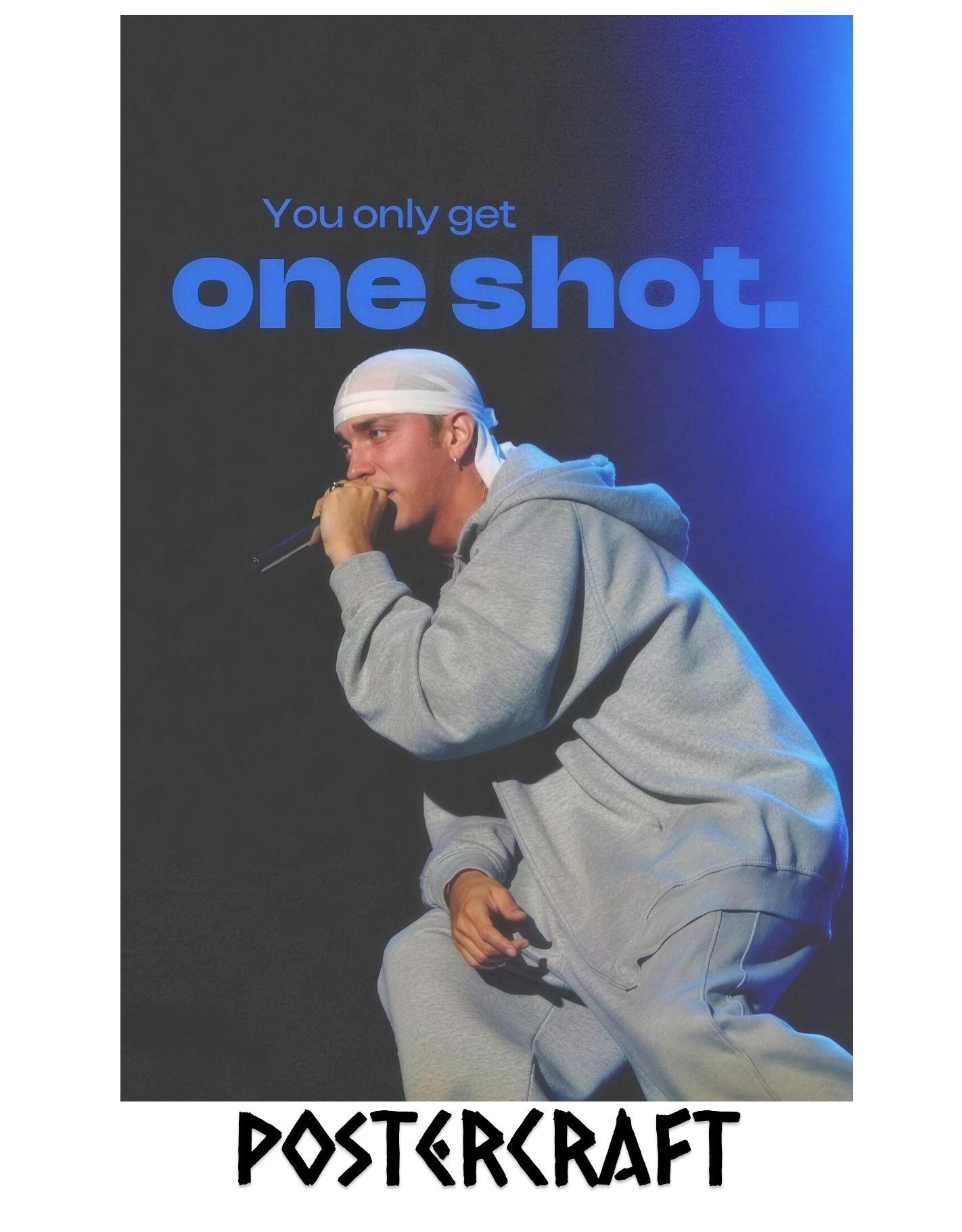 Постер Музыка Мотивация "Eminem, You Only Got One Shot / Lose Yourself", А2, глянц 59.4х42см