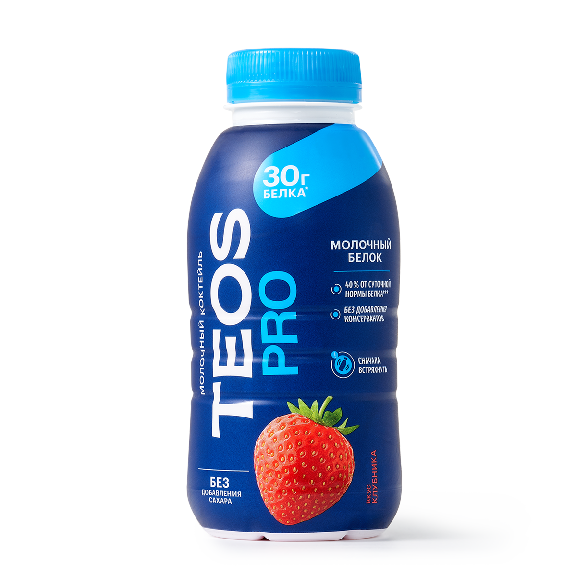 Коктейль молочный Teos Pro, со вкусом клубники, 330 граммов, 1 упаковка