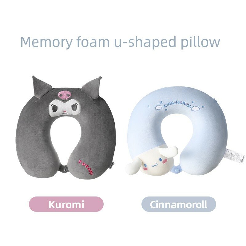 Подушка MINISO U-образной формы Sanrio из пены с эффектом памяти, портативная подушка для путешествий, подушка для