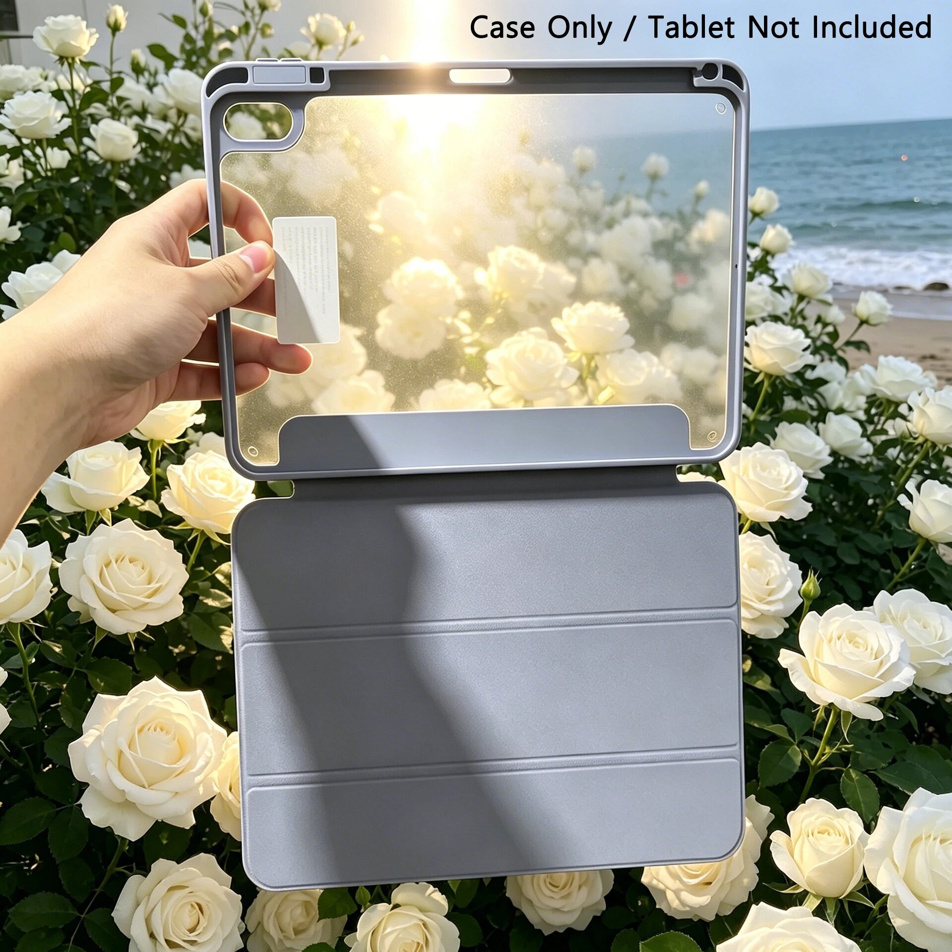 Чехол из искусственной кожи для Apple iPad 11-го и 10-го поколения tzion YKL-Lavender Gray