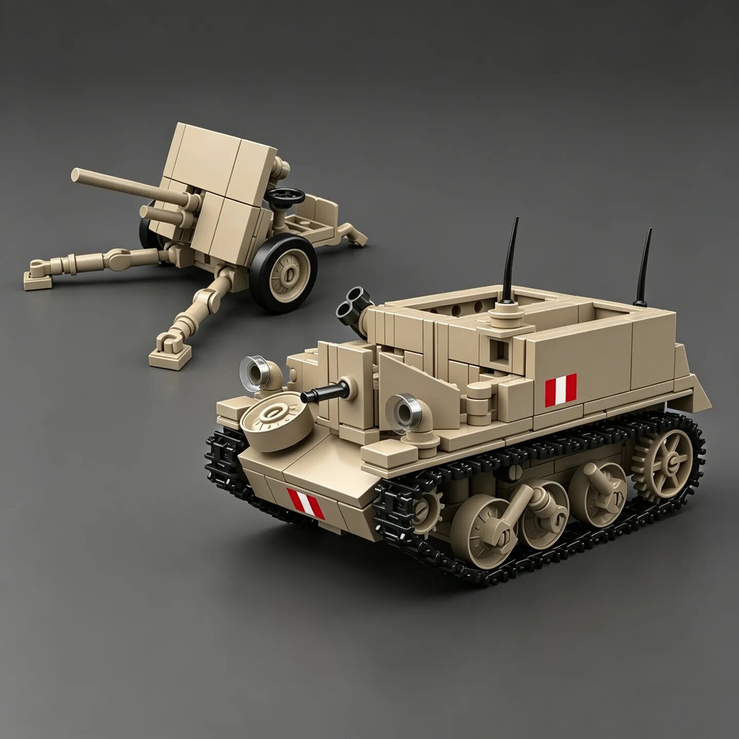 Конструктор MOC Британский танк-перевозчик Bren Gun