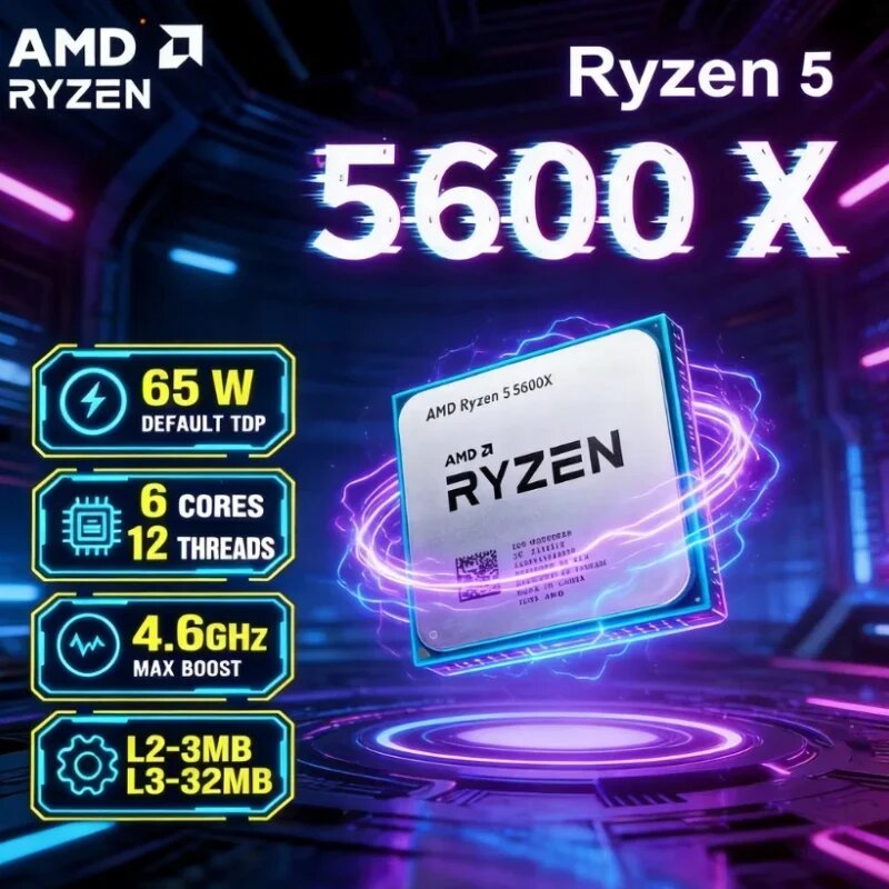 Процессор AMD Ryzen 5 5600X 6 ядер R5 5600X