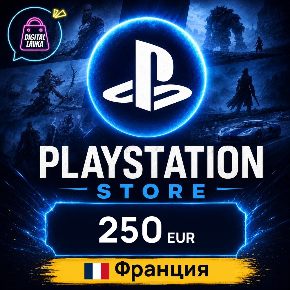 PlayStation Network (PSN) Франция · EUR 250 — карта оплаты, цифровой код пополнения счёта, моментальная доставка