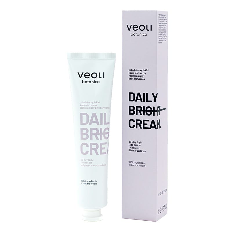 Крем для ухода за кожей Veoli Botanica Daily Bright Cream Ежедневный легкий крем для лица, осветляющий пигментные пятна 75 мл