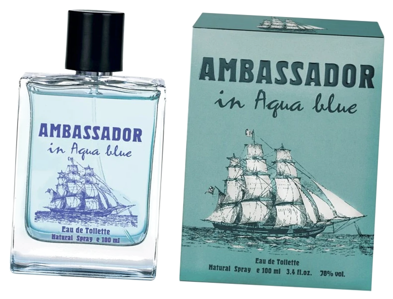 Parfums Genty Ambassador In Aqua Blue мужская вода туалетная 100 мл - Дженти Амбассадор Ин Аква Блю