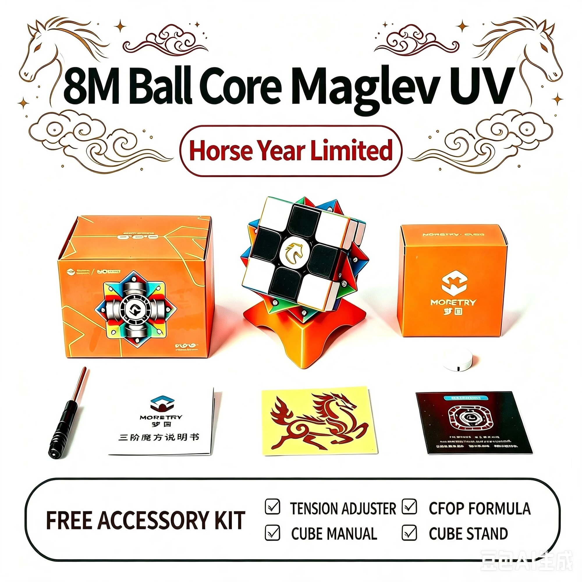 Магнитный кубик SaoCube TianMa X3+ Horse Year L E
