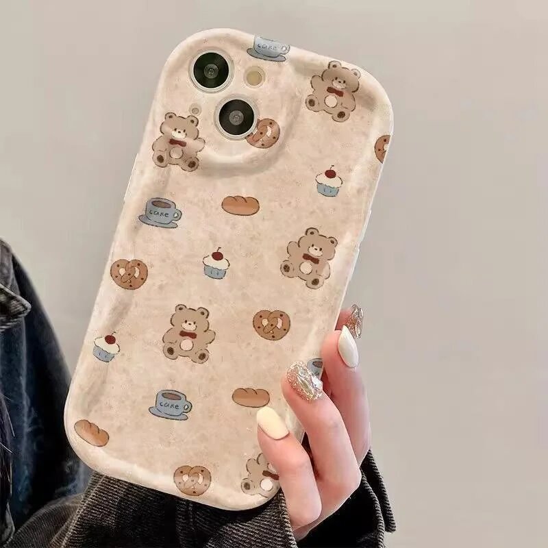 Красочный чехол для телефона с 3D-рисунком мультяшных животных для iPhone 17, 16, iphone 11, White