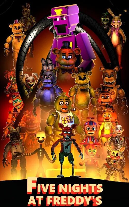 Картина по номерам на холсте с без подрамником 40х60cm / Five Nights at Freddy's