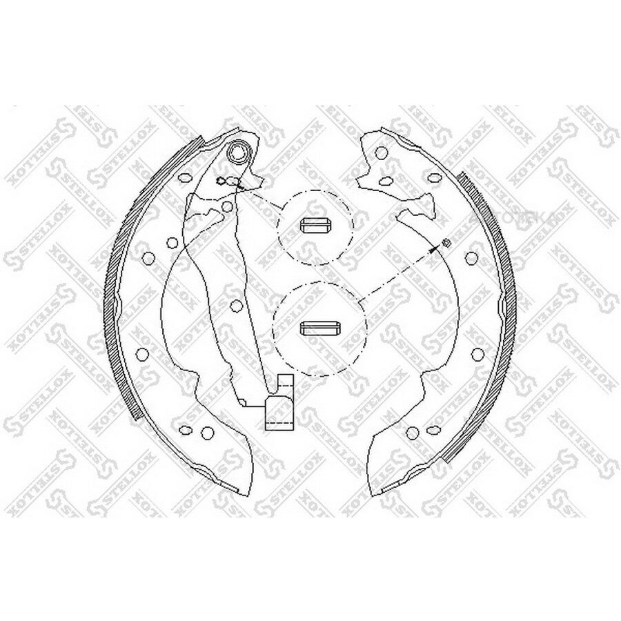 Тормозные колодки барабанные RENAULT/PEUGEOT ESPACE/SAFRANE/405 STELLOX 038101SX