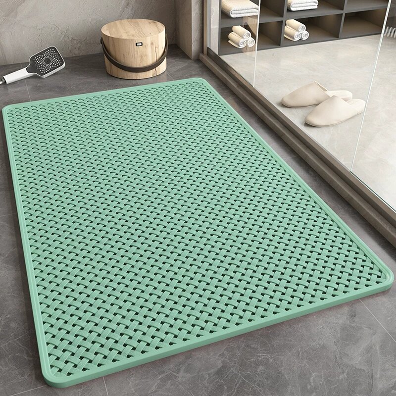 Ванная антипробковая коврик, 60x90 см, марс-зеленый с тканой текстурой для ванной