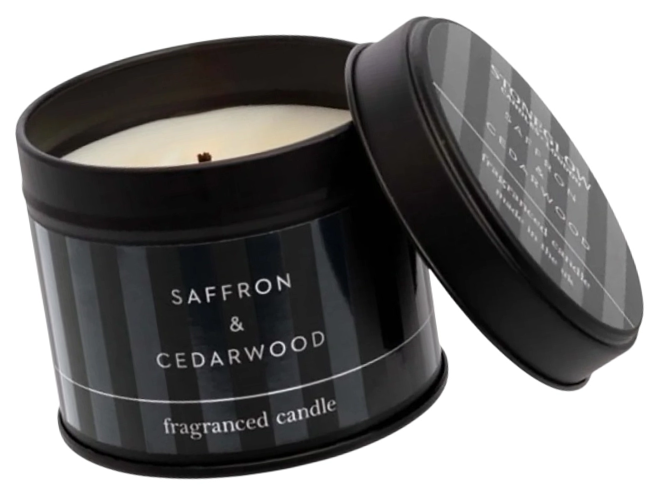 Свеча Стоунглоу Шафран и Кедр для помещений 180 гр / Stoneglow Safroon and Cedarwood