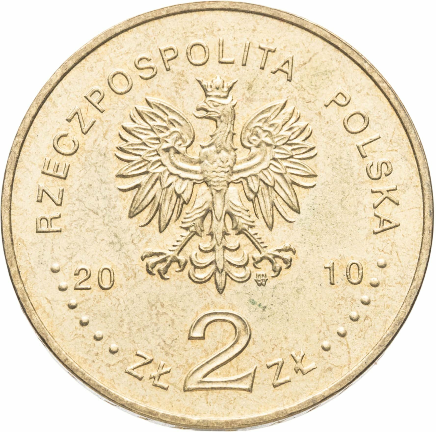 Польша 2 злотых zlote 2010 История польской музыки - Кшиштоф Комеда, Латунь, в сохранности AU