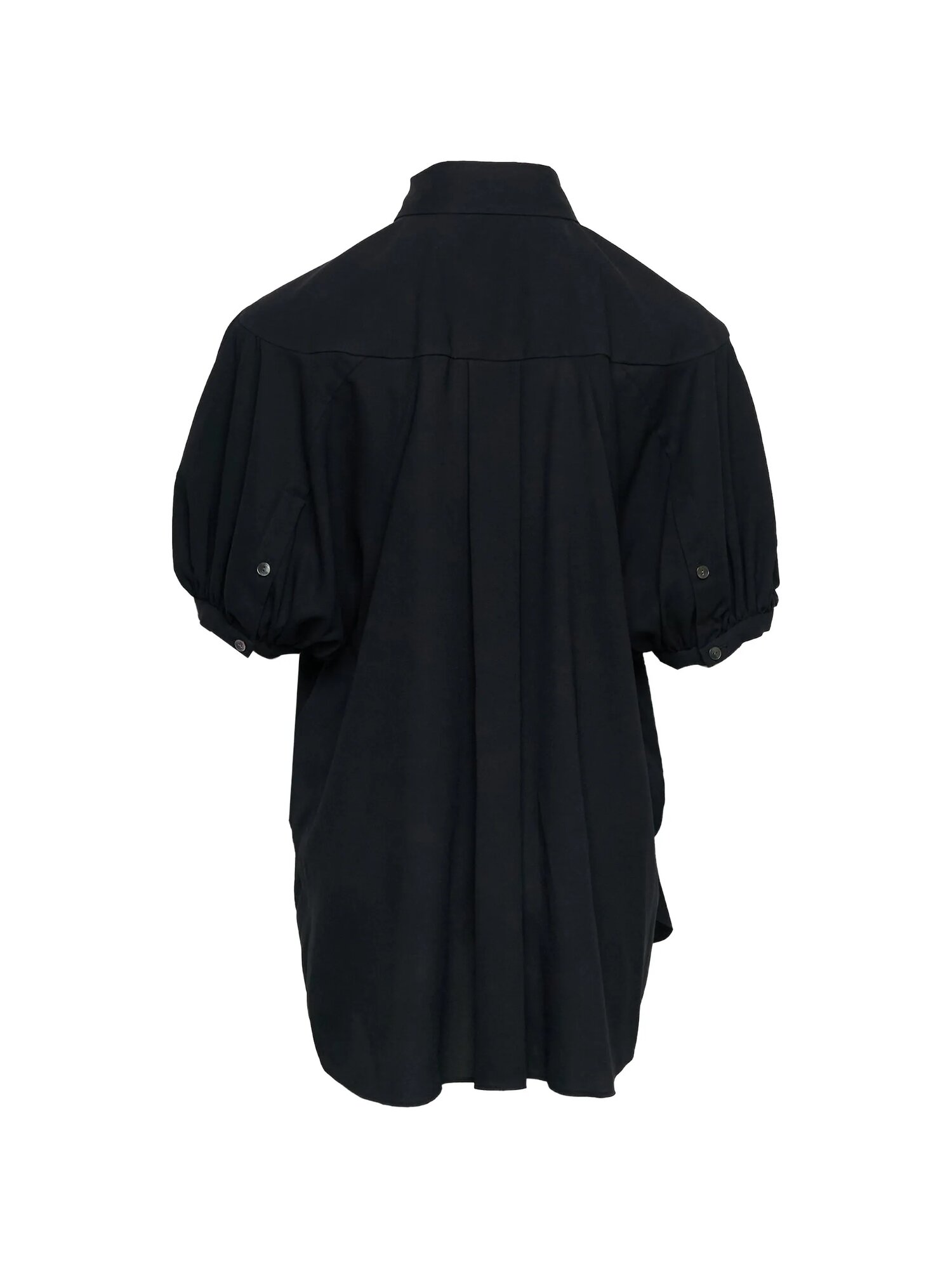 Рубашка ENFOLD Puff-sleeve pleated shirt, размер 38, black — фото 1