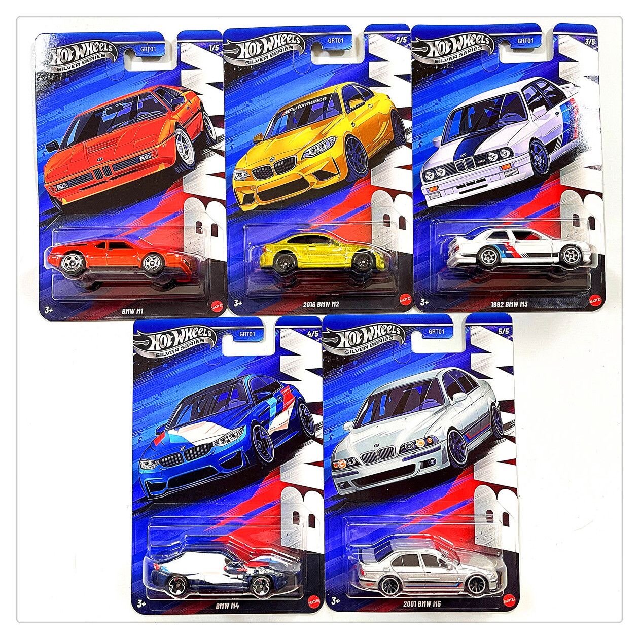 Машинка Hot Wheels "BMW серия M", металл, пластик, 1:64, для мальчиков, 5 шт