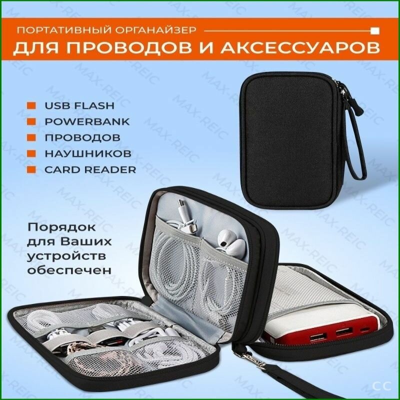 Премиумчехол для кабелей и зарядных блоков