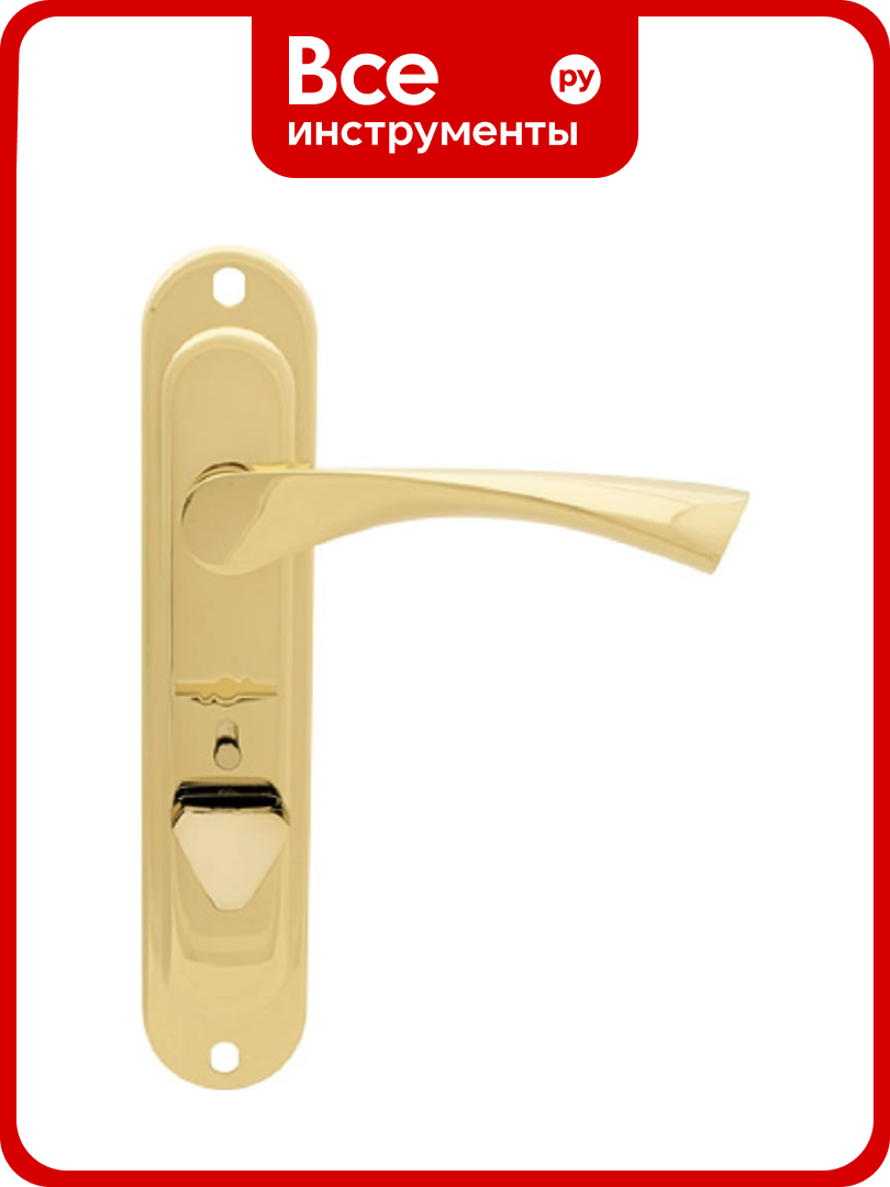 Ручки на планке APECS HP-42.0123‑S‑C‑G‑L 14183, 42 мм, золотое гальваническое покрытие, левая открывающая сторона