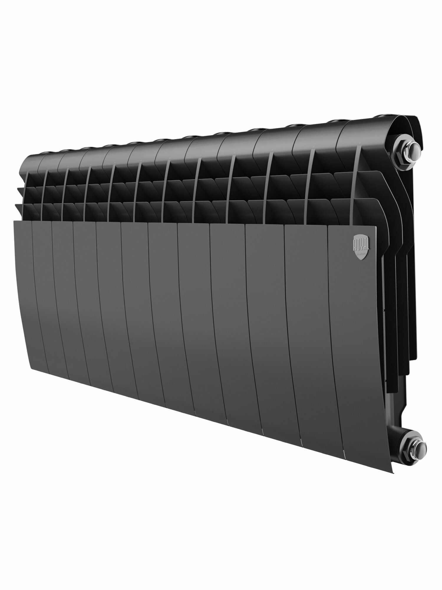Радиатор биметаллический Royal Thermo BILINER B 350 Чёрный - 12 секц, Чёрный (Noir Sable 2200)