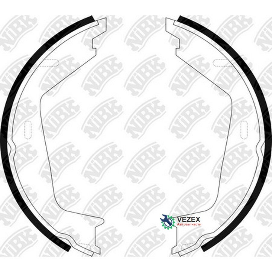 NIBK FN0566 Колодки тормозные барабанные VOLVO S60/S80/V70/XC70 98- FN0566