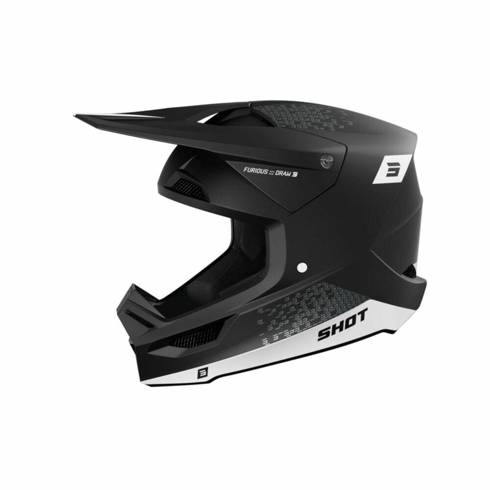 DECATHLON шлем защитный Shot Race Gear Shot Furious Draw, черно-белый, 61-62 см