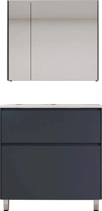 Мебель для ванной комнаты Style Line Лима 80 см напольная LINE 80 2 ящика PLUS Графит эмаль