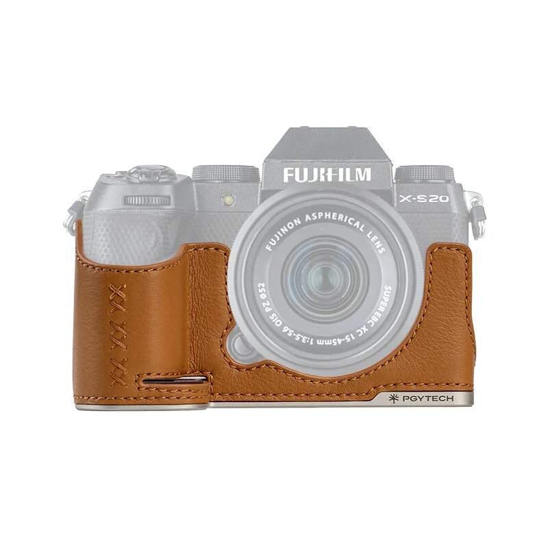 Кожаный чехол PGYTECH для Fujifilm X-S20, XS20 Brown
