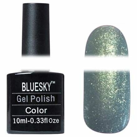 Bluesky Golografic Гель лак G11 сине-зеленый с блестками