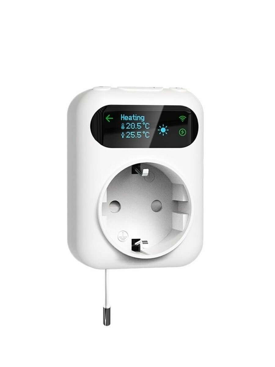 Умная WiFi розетка с датчиком температуры /термостат/таймер TP5W (под Tuya, Smart Life), 100-240В AC, 16А