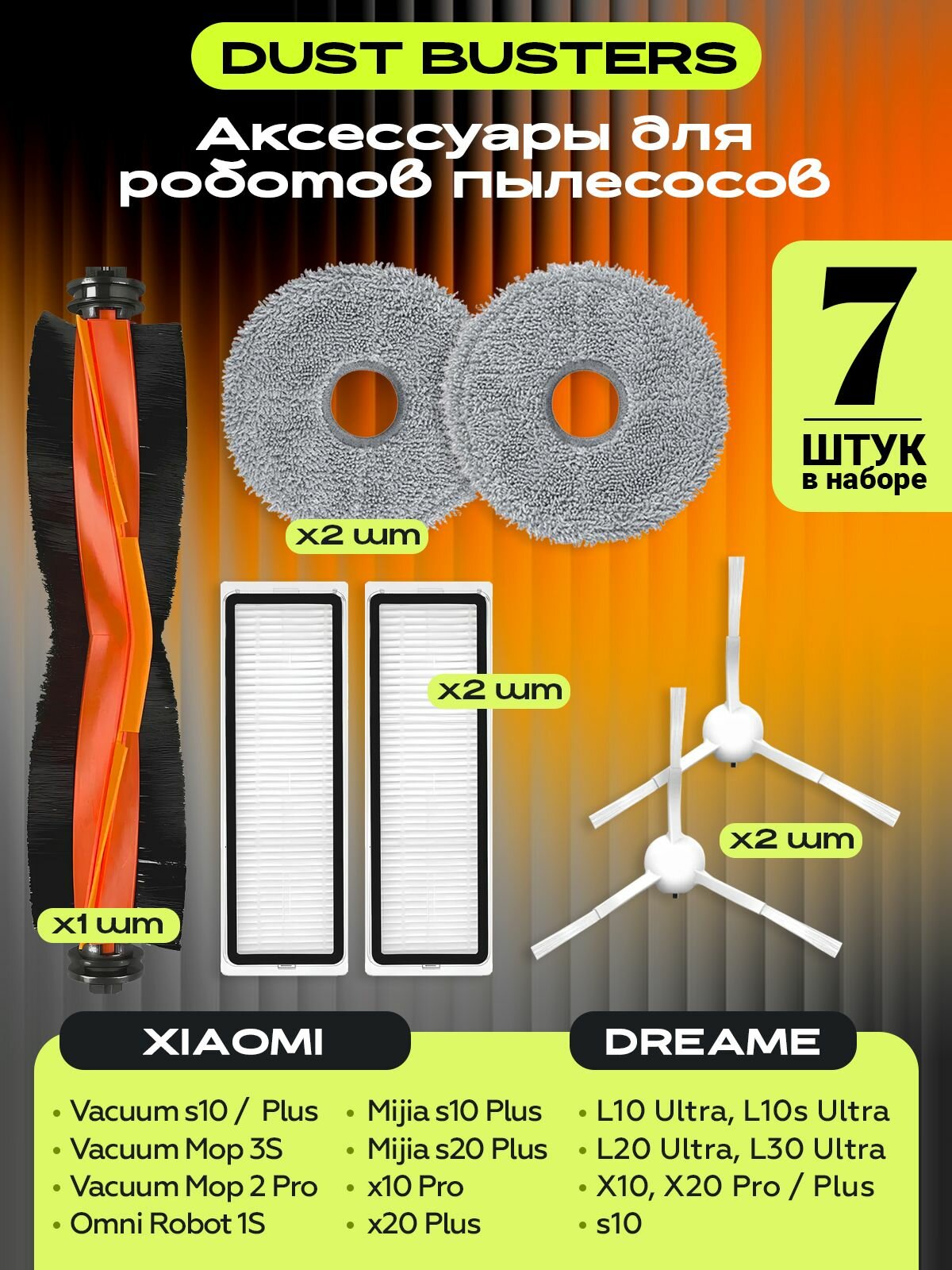 Комплект фильтров для робота пылесоса Xiaomi