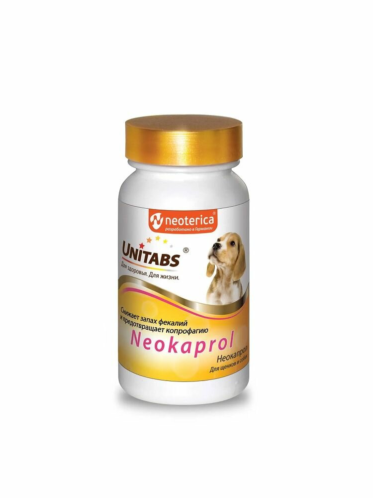 Unitabs Кормовая добавка Neokaprol, для щенков и собак, 100 таблеток