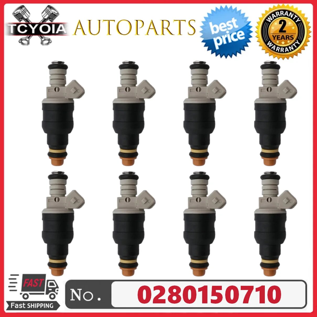 Оптовая продажа топливных форсунок 0280150710 для Ford Lincoln Mercury 2.3L 2.9L 3.0L 3.8L 6 pcs