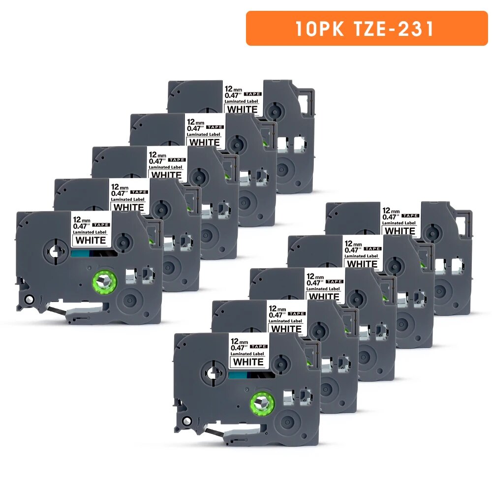 Портативный принтер этикеток PS100E Cartridge King 6/9/12 Европейская вилка (EU Plug), 10PK TZe-231