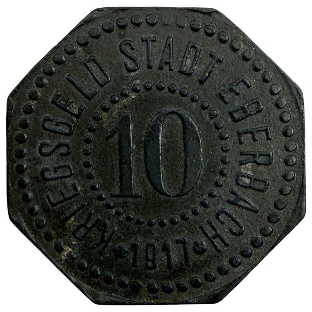 Германия, Германская империя, Эбербах 10 пфеннигов 1917 г.