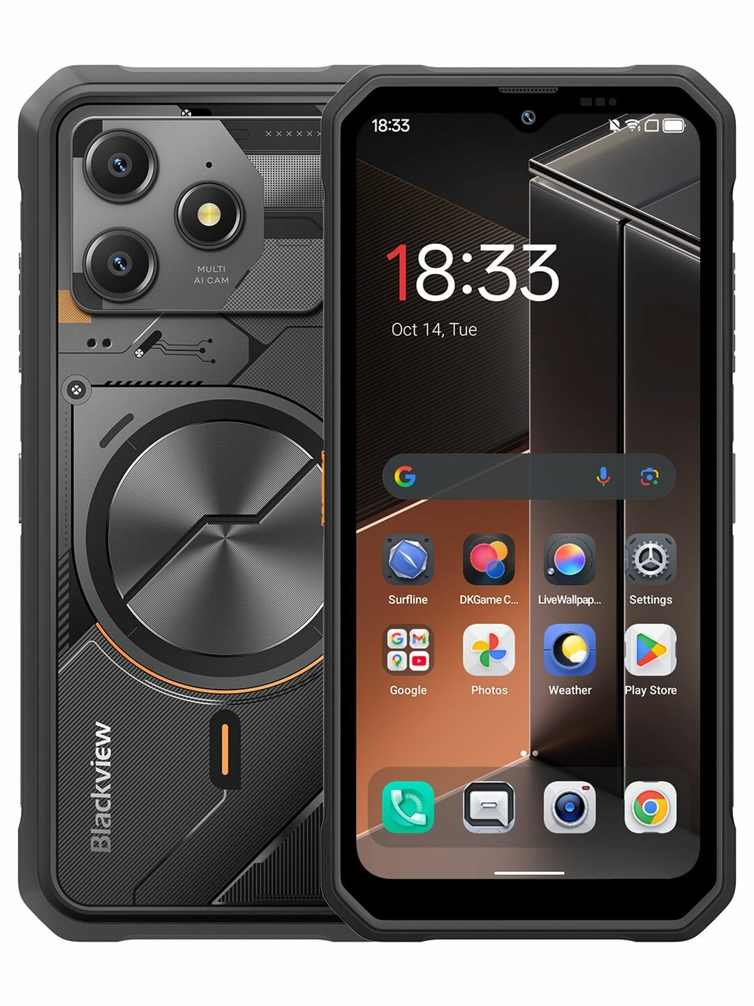Смартфон Blackview FORT 100, 6/128 ГБ, IP69K, космический черный