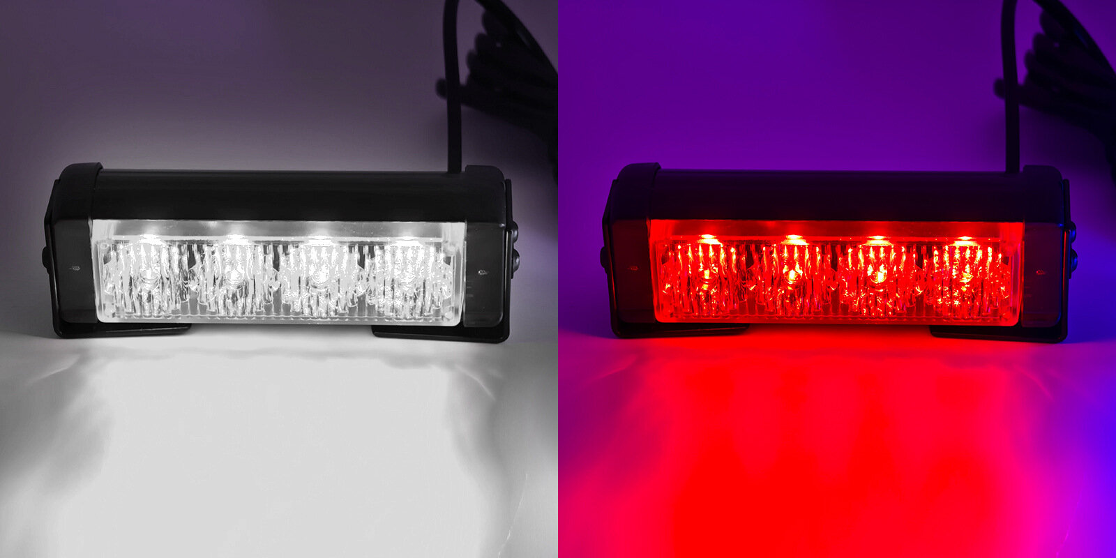 Автомобильный светодиодный световой бар с конфигурацией 1:4, 4-LED мигающий предупреждающий свет для модификации