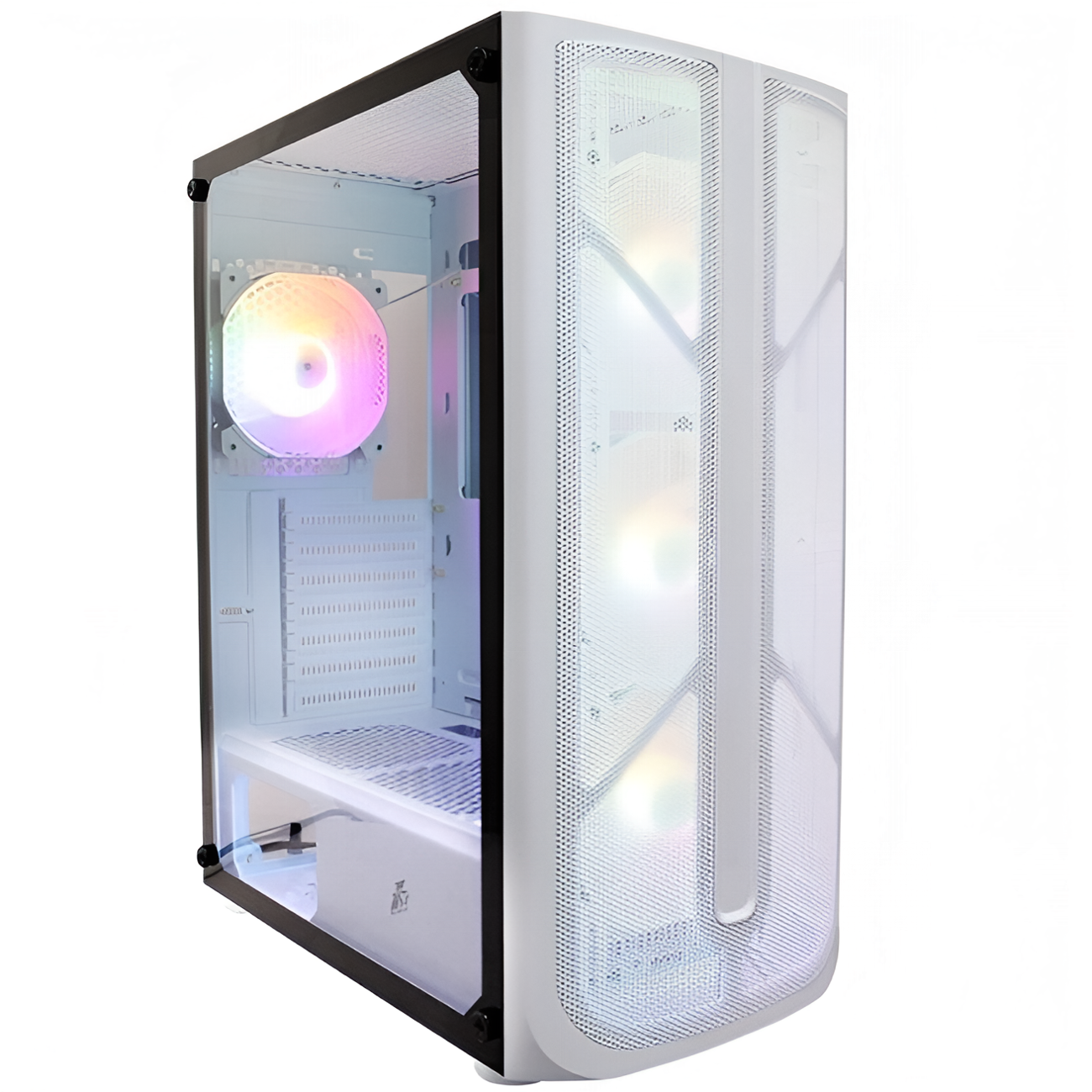 Корпус Midi-Tower 1STPLAYER FIREBASE X4, RGB, белый (X4-WH-4F1-W)
