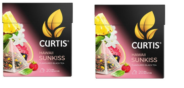 Curtis Чай пирамидки Hawaii Sunkiss, 20шт х1.8 г, 2шт