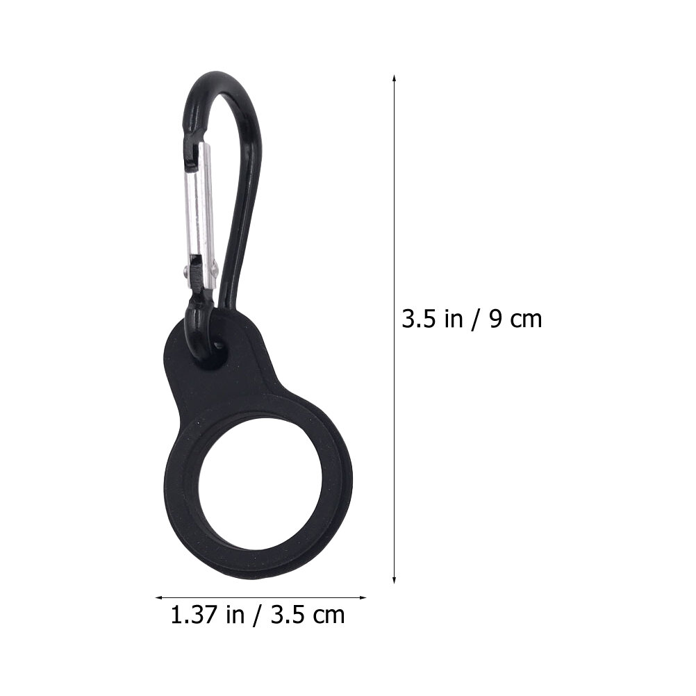 Держатель Бутылки С Карабином Для Пешего Туризма Чёрный 9x3.5Cm