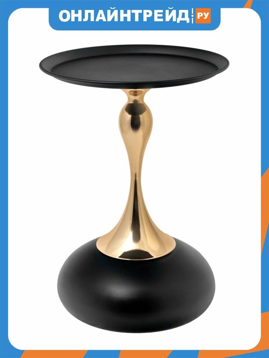 Столик кофейный Bradex Home Angel диам.40см x 55см, чёрный, металл