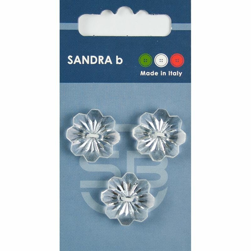 Пуговицы Sandra b Прозрачные, 19 мм, 3 шт