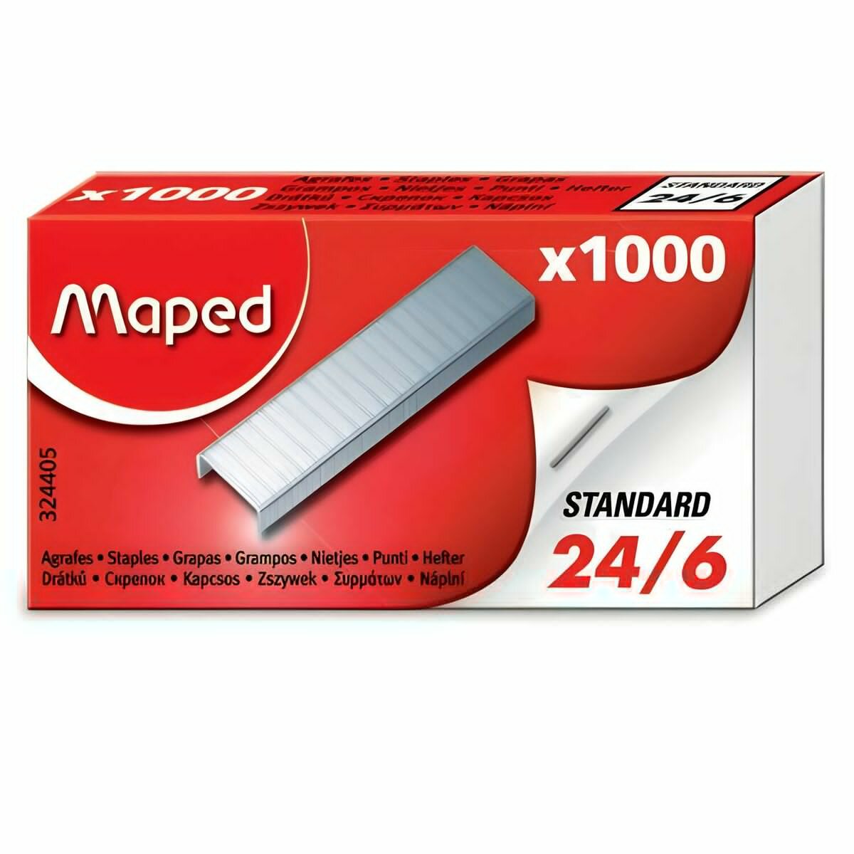 Скобы для степлеров Maped, №24/6, оцинкованные, 1000шт. (324405), 36 уп.