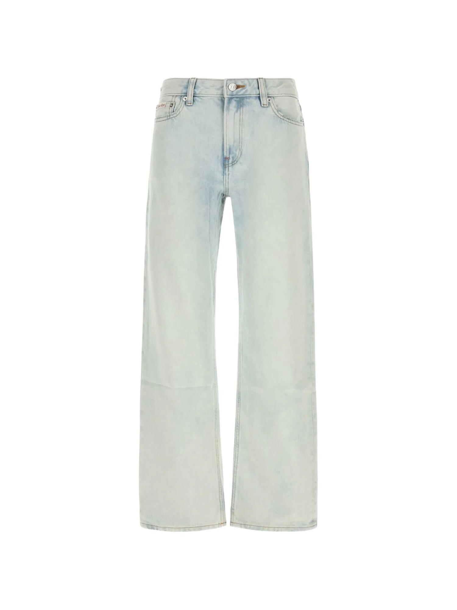 Джинсы Logo-patch straight-leg jeans 