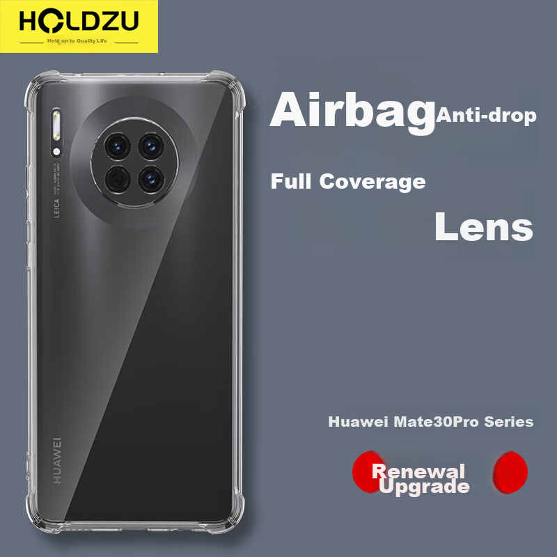 Чехол HOLDZU с воздушной подушкой для Huawei Mate30 Pro, защита от падений, полное покрытие линзы из силикона, матовый