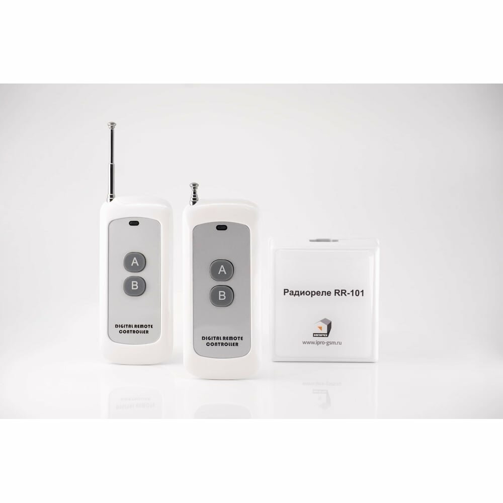 Комплект радиореле ИПРо RR-101 + 2 пульта 250-950м (двойное питание 12В и 220В) 3033